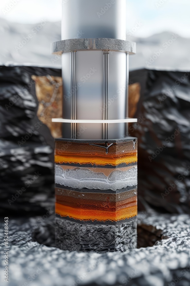 Cross Sectional Diagram Of Heat Storage Layers Front View Show