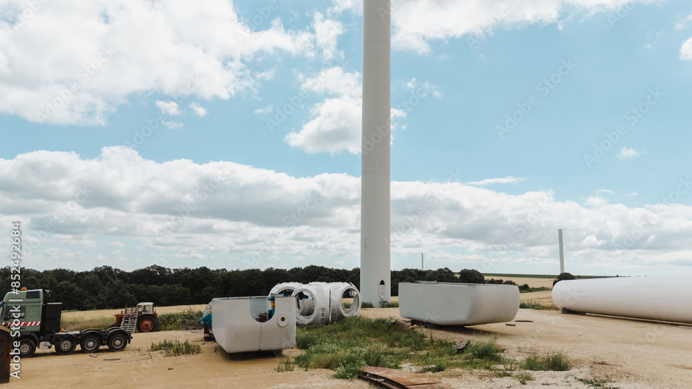 Zero carbon footprint and the European Green Deal. Wind turbine blades ...