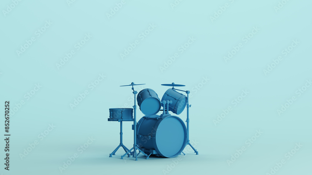 Blue drum kit cymbals percussion musical instrument drum set music pale ...