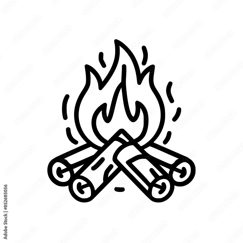 Image vectorielle Stock Flame Clipart, Flame Silhouette, Campfire SVG ...