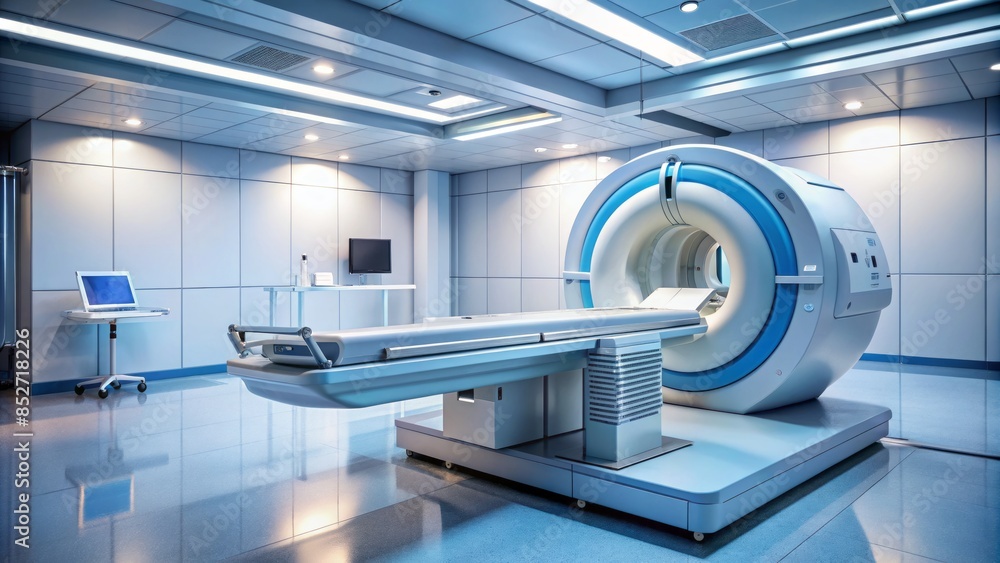 Modern hospital laboratory featuring advanced medical imaging equipment ...