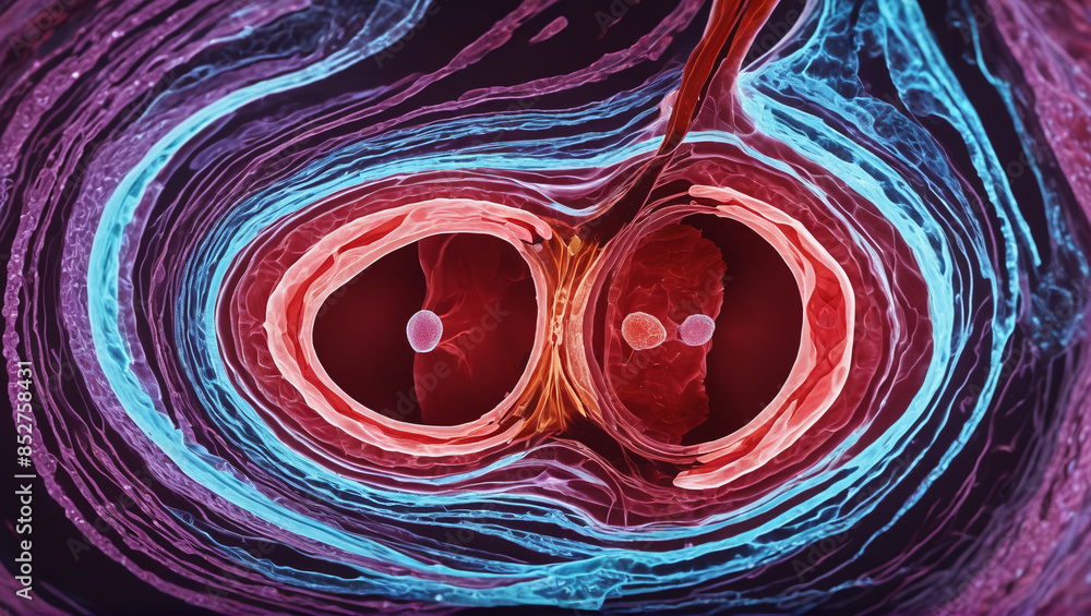Magnetic resonance imaging (MRI) scan depicting a healthy urinary ...