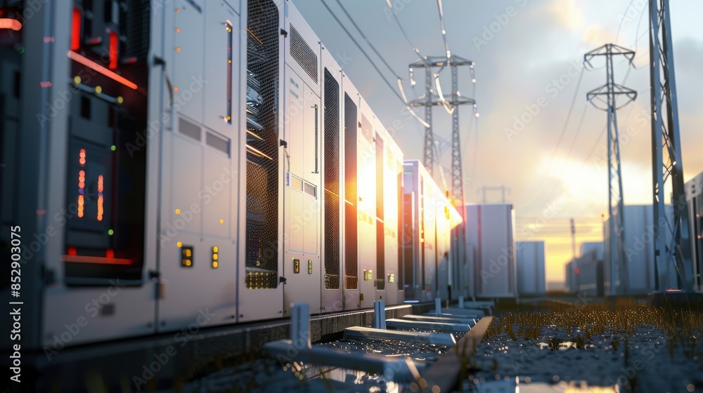 Commercial energy storage system with large battery arrays, industrial ...