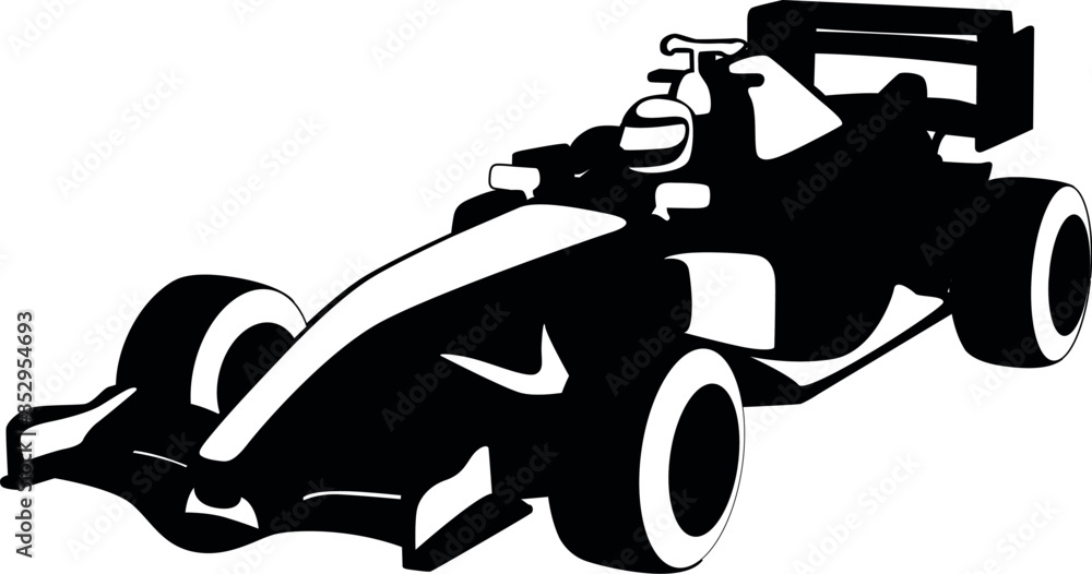 Formula F1 Sports Car SVG Cut File for Cricut and Silhouette, EPS ...
