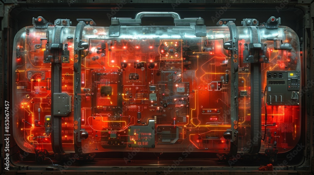 Illustrate the intricate circuitry and components of electronic ...