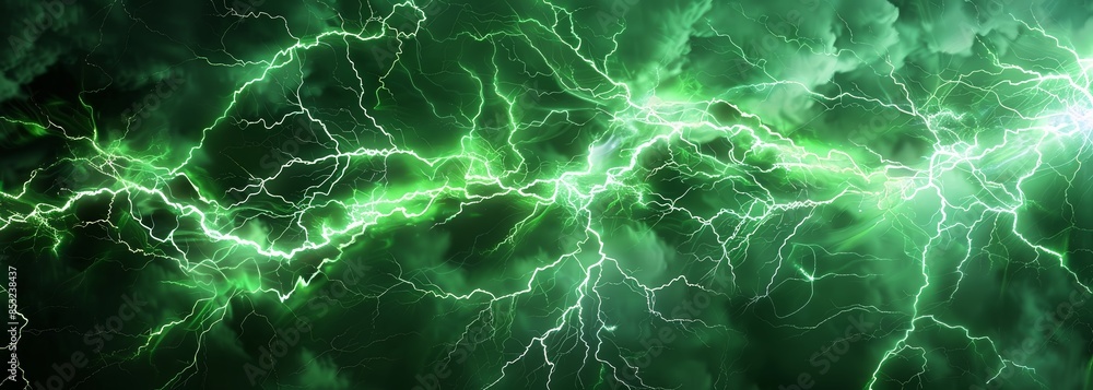 Green lightning background Stock Illustration | Adobe Stock