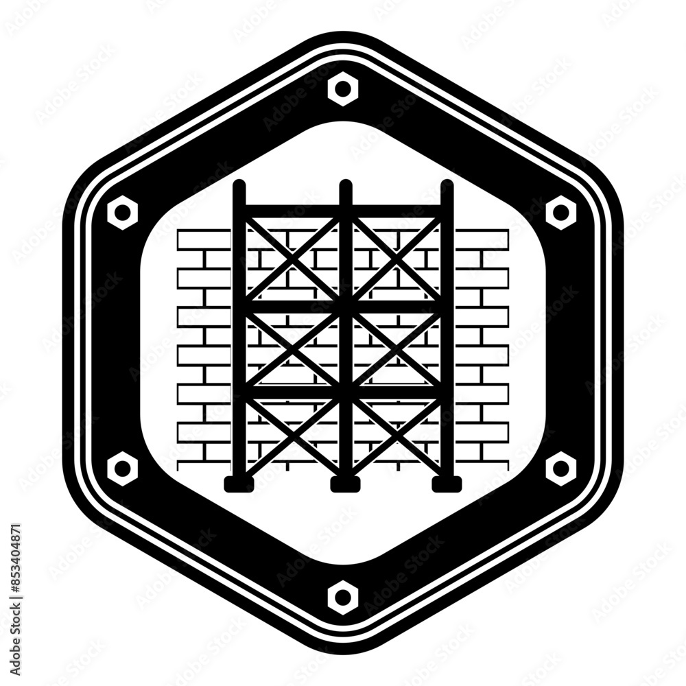 Scaffolding Logo Scaffold Staging Scaffolding Stock Vector | Adobe Stock