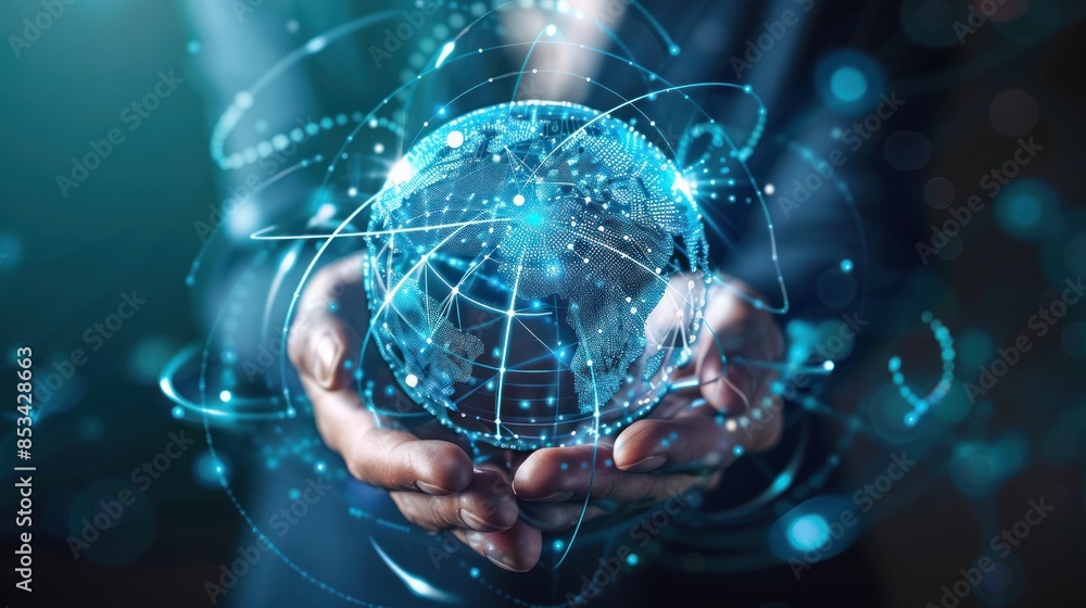 Global network connection. Big data analytics and business concept ...