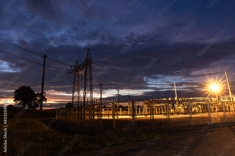 Infrastructure of electrical substation distributing renewable energy ...