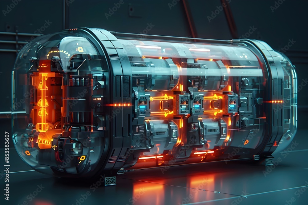 Futuristic Iron-Air Battery Bank with Modular Stacked Cells and ...