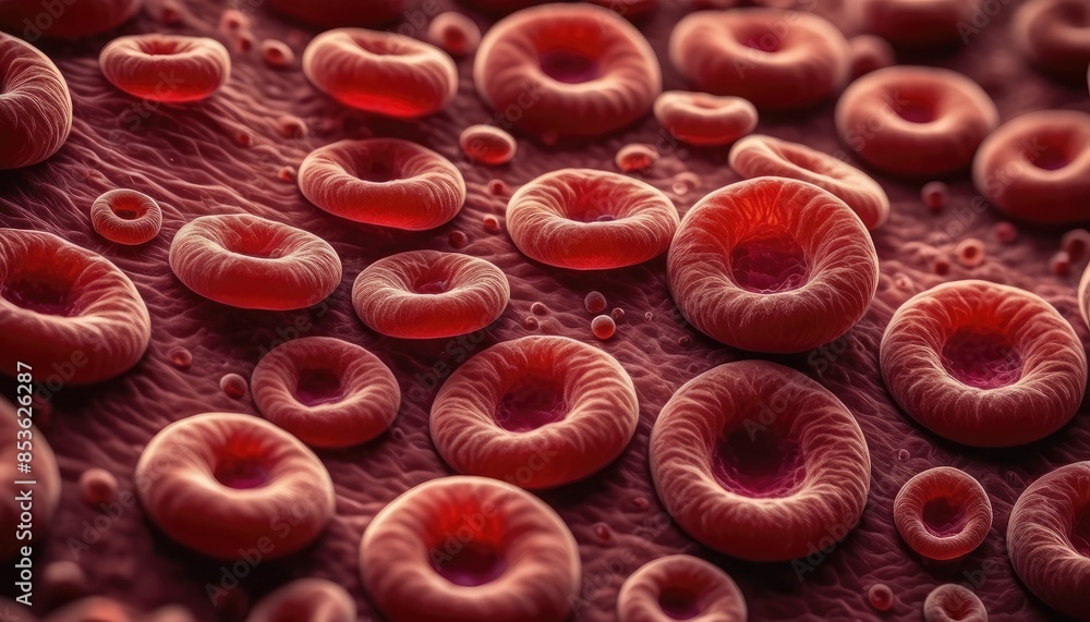 Red blood cells under magnification, showcasing their vital role in the ...