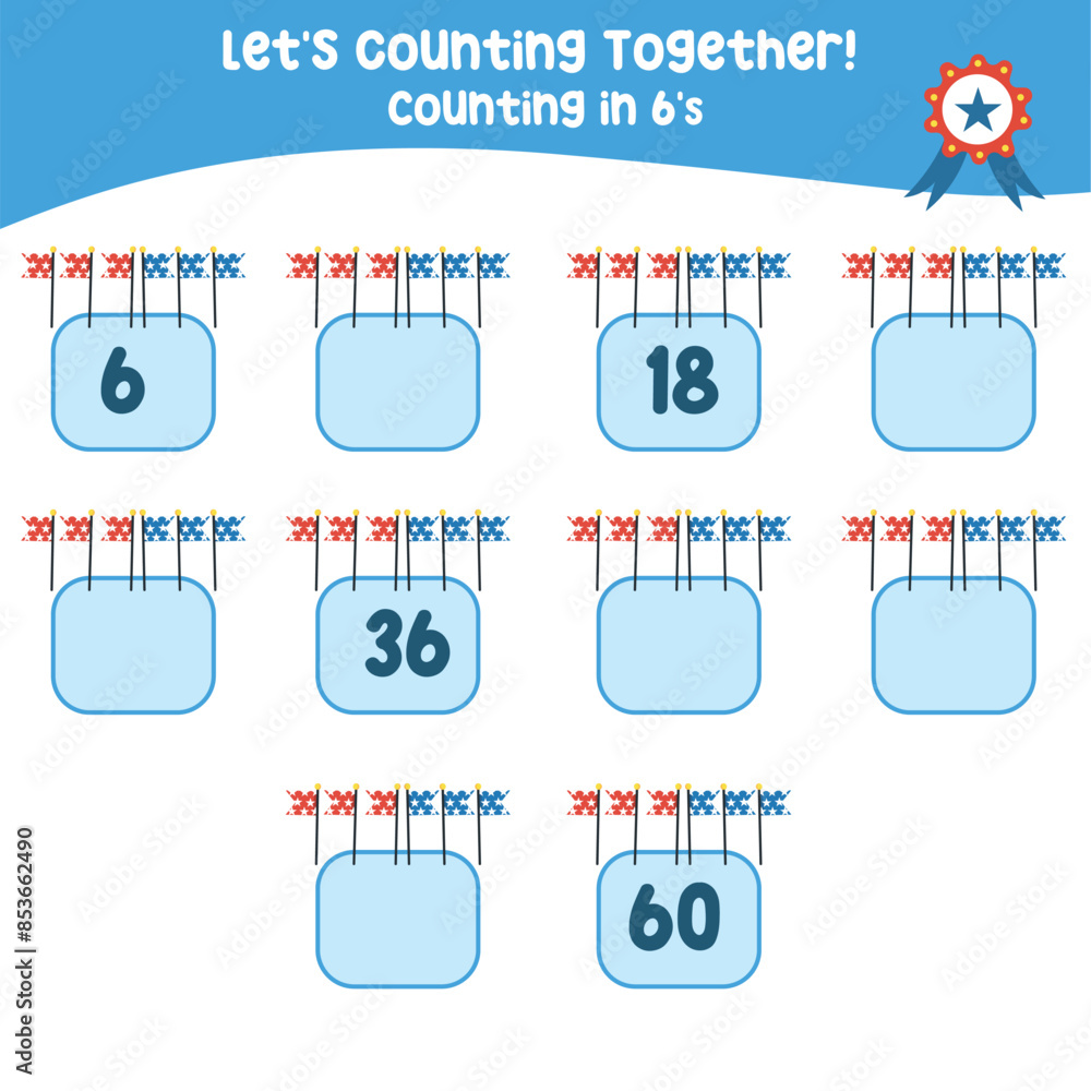 Mathematic counting worksheet. Math activity, count and write the ...