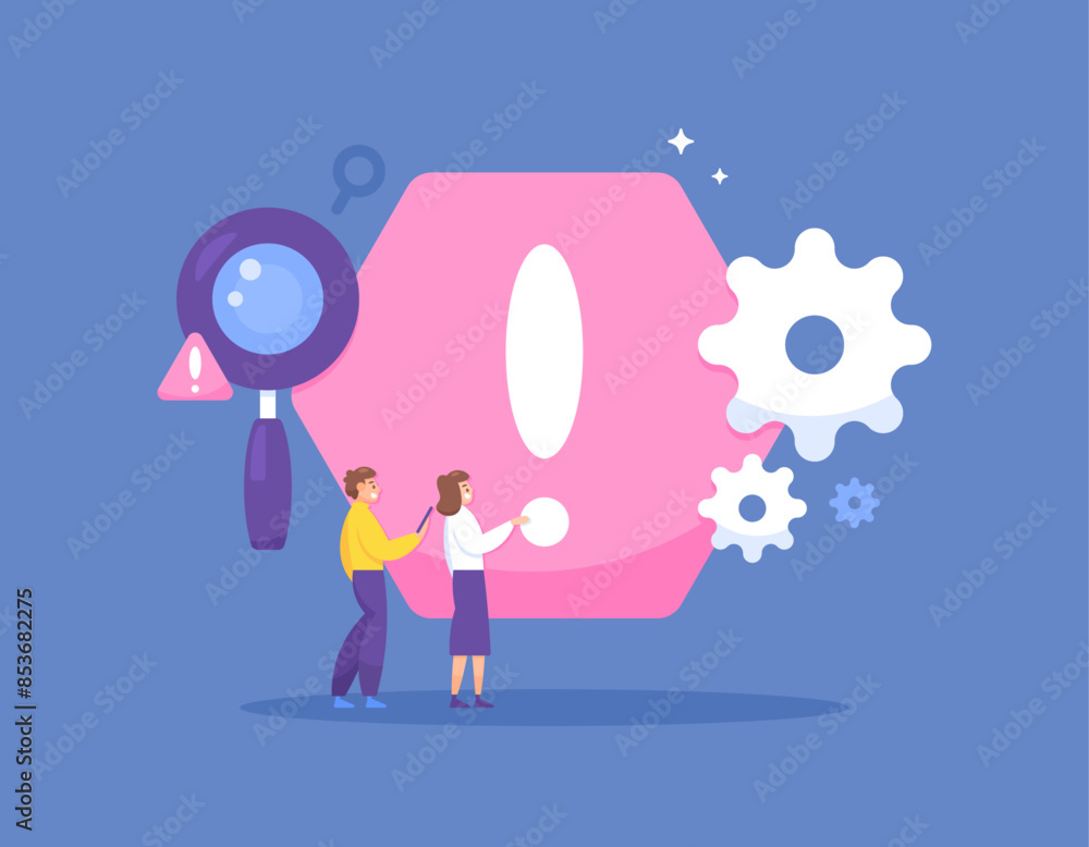 Vector de Stock risk management concept. identify, analyze and address ...