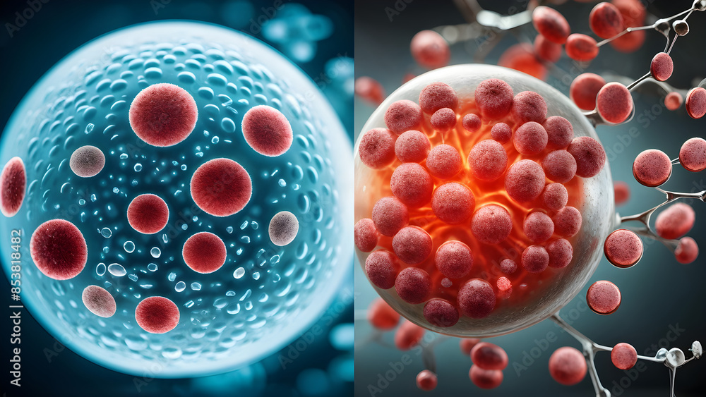 An analysis of cell oxidative stress levels, comparing the differences ...