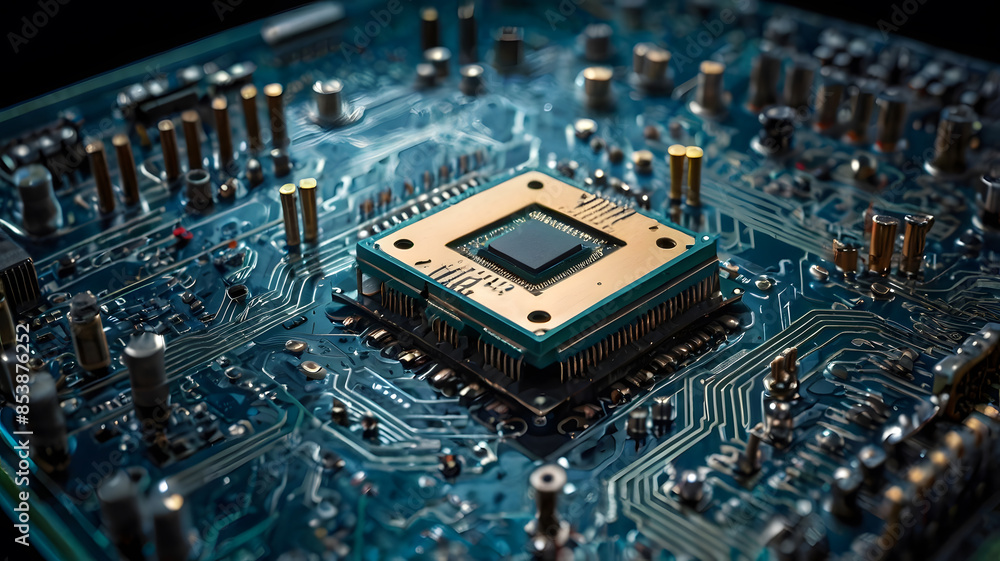 Quantum computing concept background representing complex problems in ...