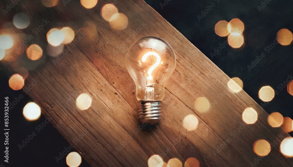 Question mark with bulb concept, concept for assessments, test, exam ...