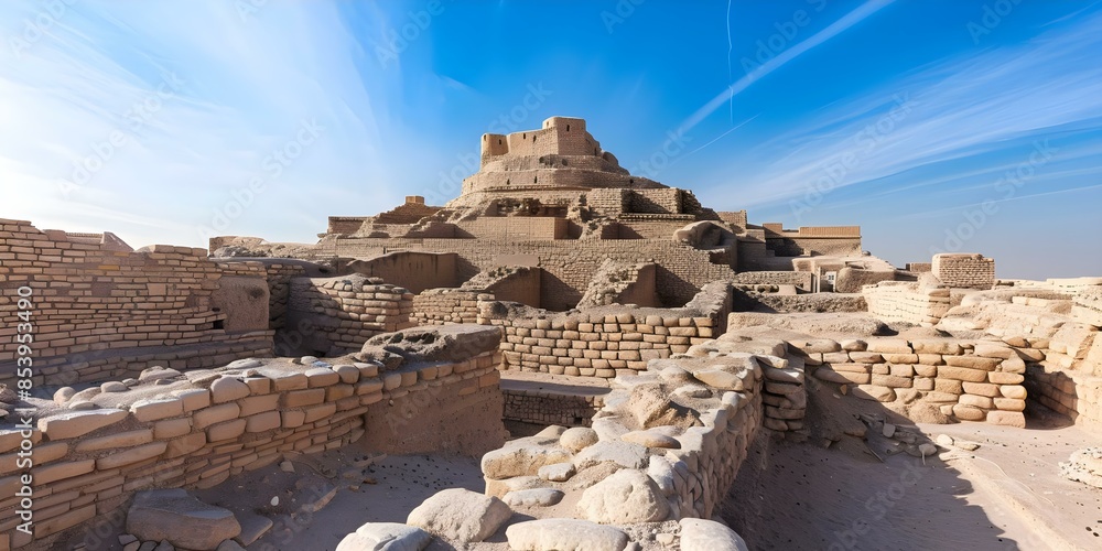 Iconic ruins of Moin Jo Daro in Sindh Pakistan. Concept Architecture ...