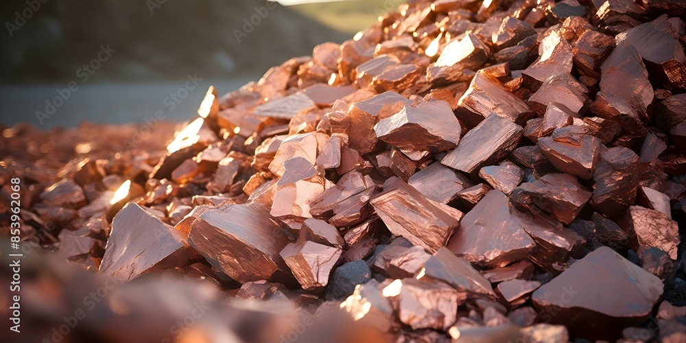 Large pile of copper mining byproduct. Concept Mining waste, Copper ...