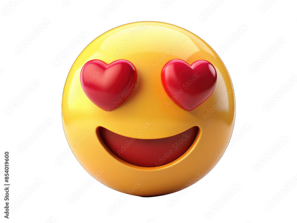smiley face with heart. In love emoji. Png Stock Photo | Adobe Stock
