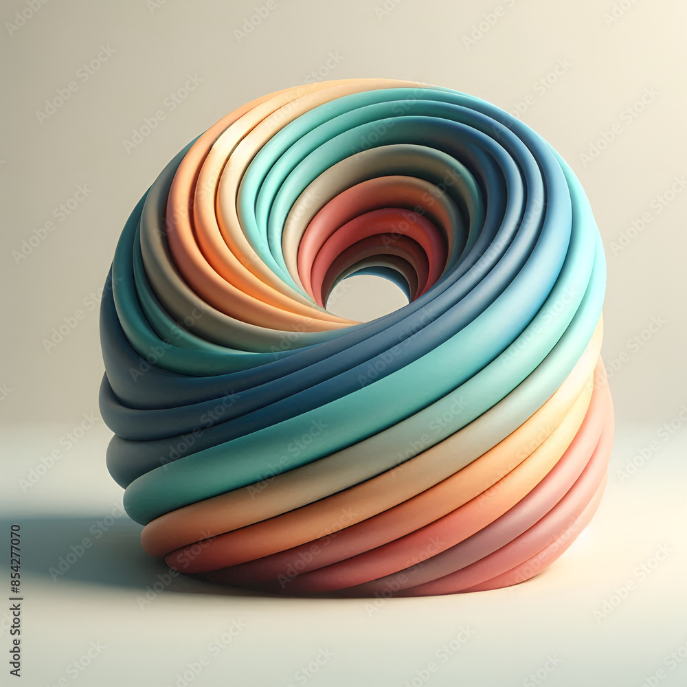 Three-dimensional toroid-shaped structure composed of overlapping ...