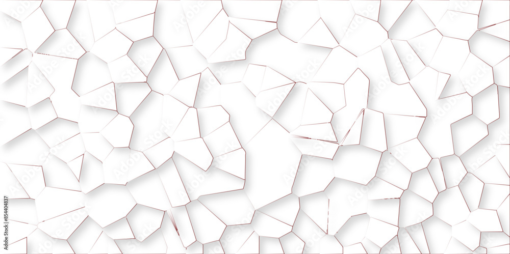 White quartz crystalized broken glass effect vector background. 3d ...