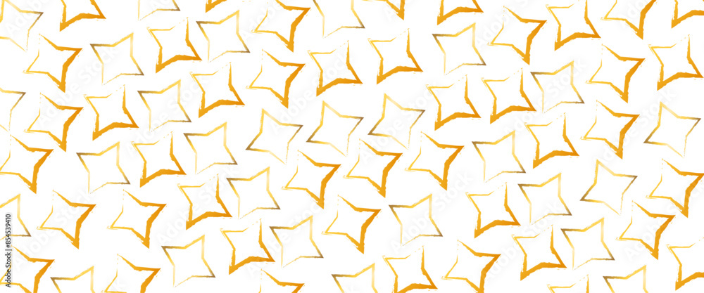 Vector star drawn with colorful star shapes drawn with dry brush. Stock ...