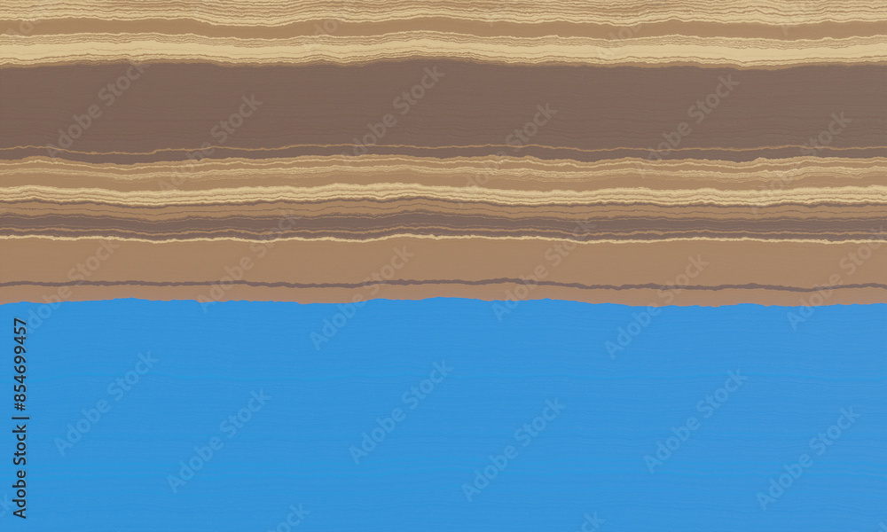 Groundwater cross section. Sedimentary strata. Stock Illustration ...