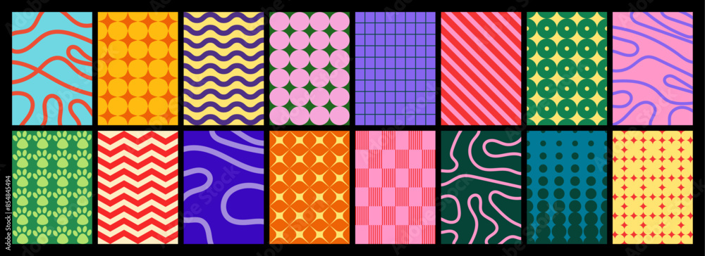 collection of textured vector backgrounds with simple and fun repeating ...