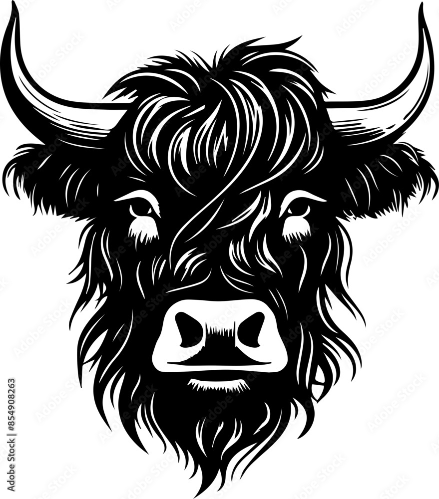 scottish highland cow vector transparent background PNG clipart Stock ...