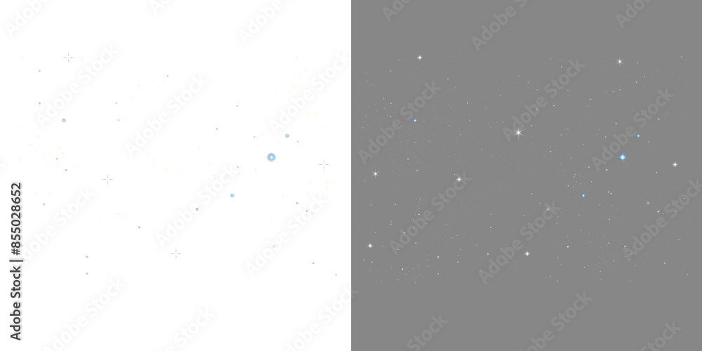 Moon, star, stars, sparkles, falling star, isolated on transparent ...