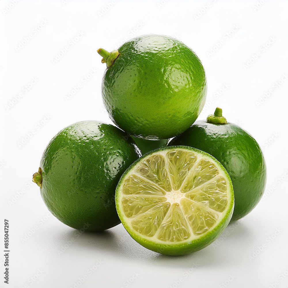 calamansi Fruits white background Stock Photo | Adobe Stock