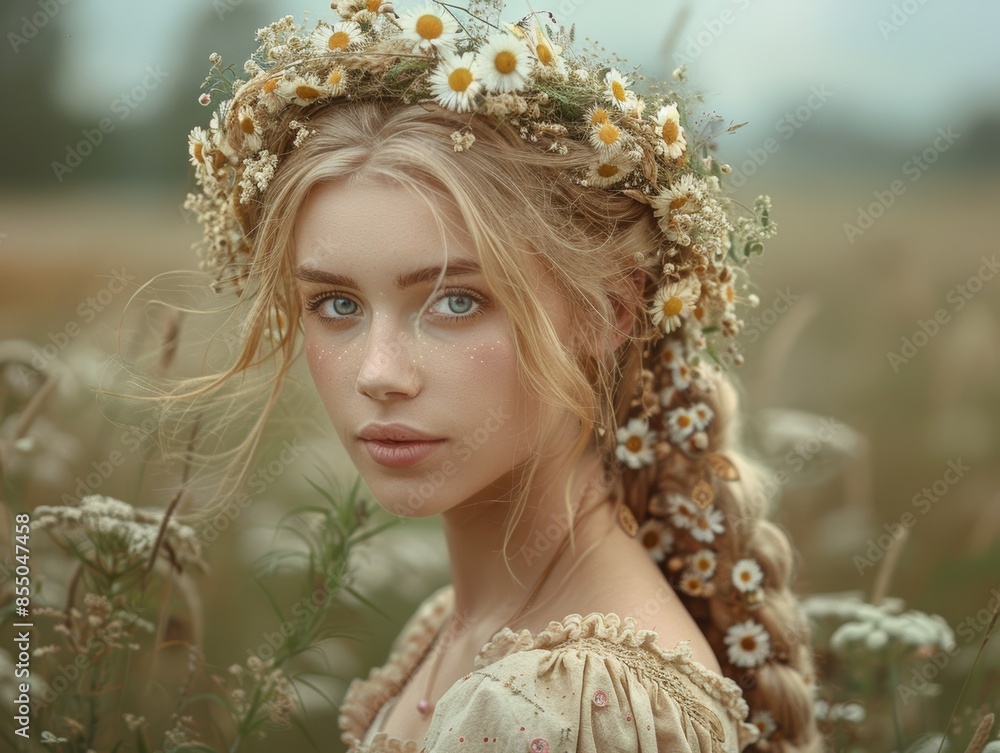 Awesome photograph of a midsummer queen at Seurasaari Open-Air Museum ...