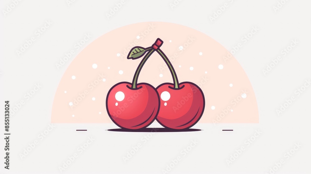Vector illustration of multiple polygons on a cherry background, simple ...