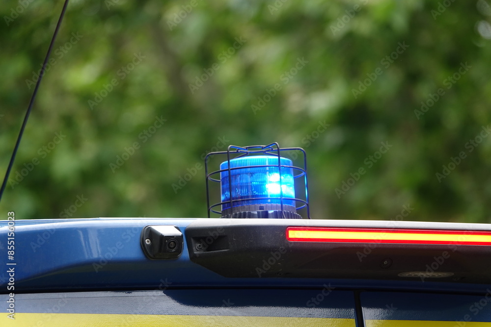 gendarmerie car urgency signal headlight Stock Photo | Adobe Stock