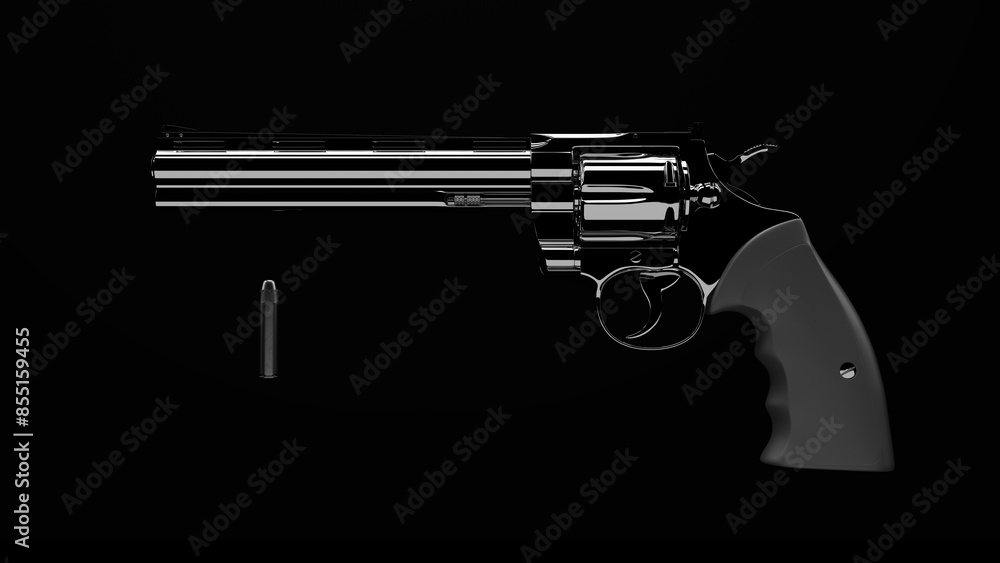 Ilustración de Stock Double action revolver firearm Russian roulette ...