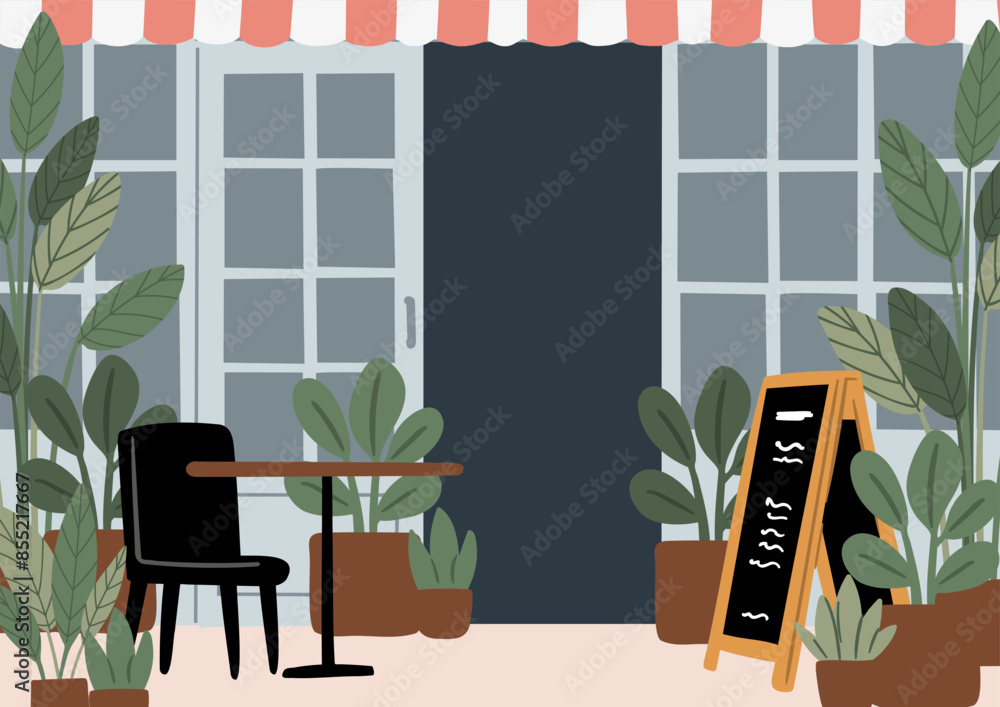 Dog-Friendly Coffee Shop Interiors and Exteriors. .Background images of ...