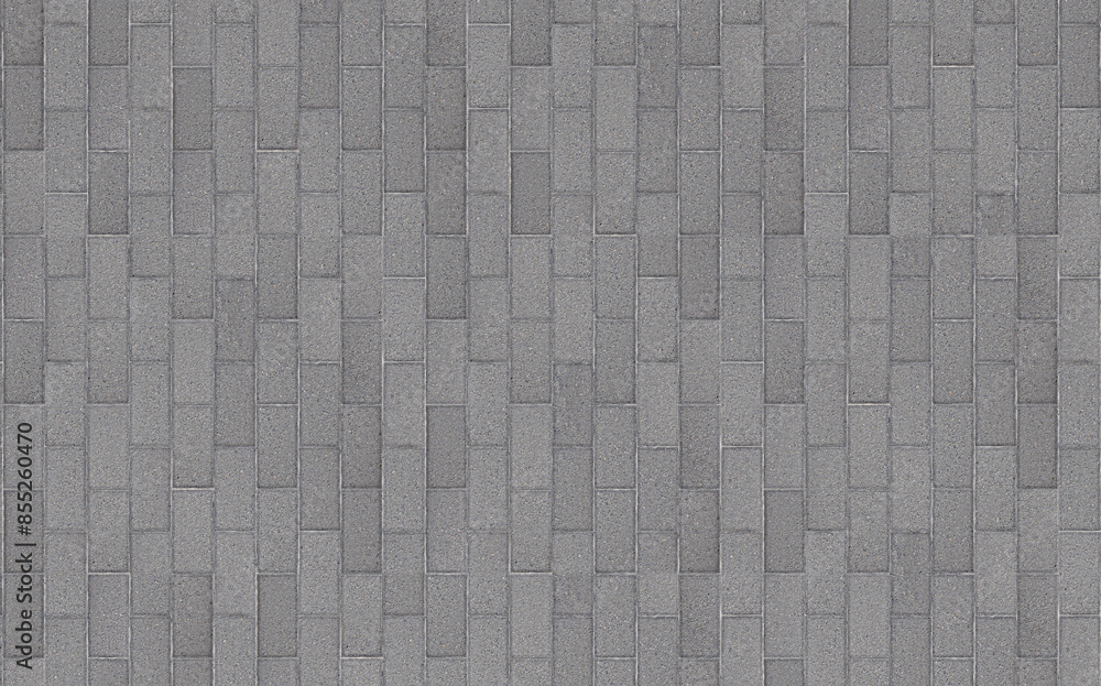 Pavement with interlocking textured bricks seamless pattern. Vector pathway texture top view ...