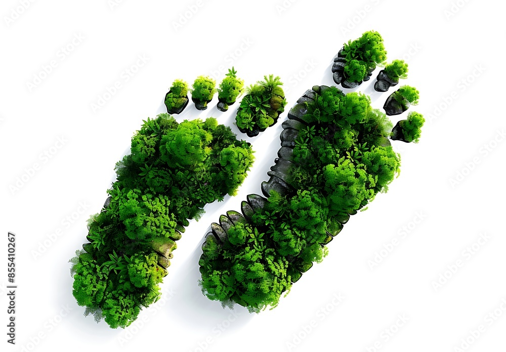 Tropical forest in shape of two footprints. Impact of human activity on ...