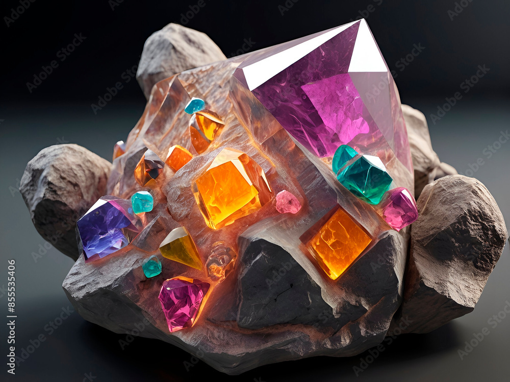 Ilustração A visualization of the tetrahedral and octahedral ...