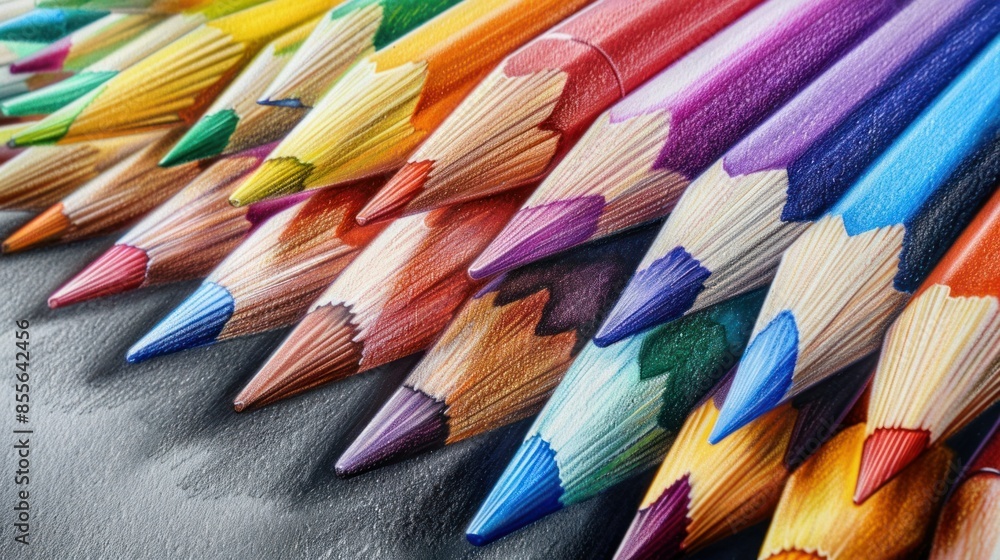 pencil drawing of Colorful raster drawings Stock Illustration | Adobe Stock