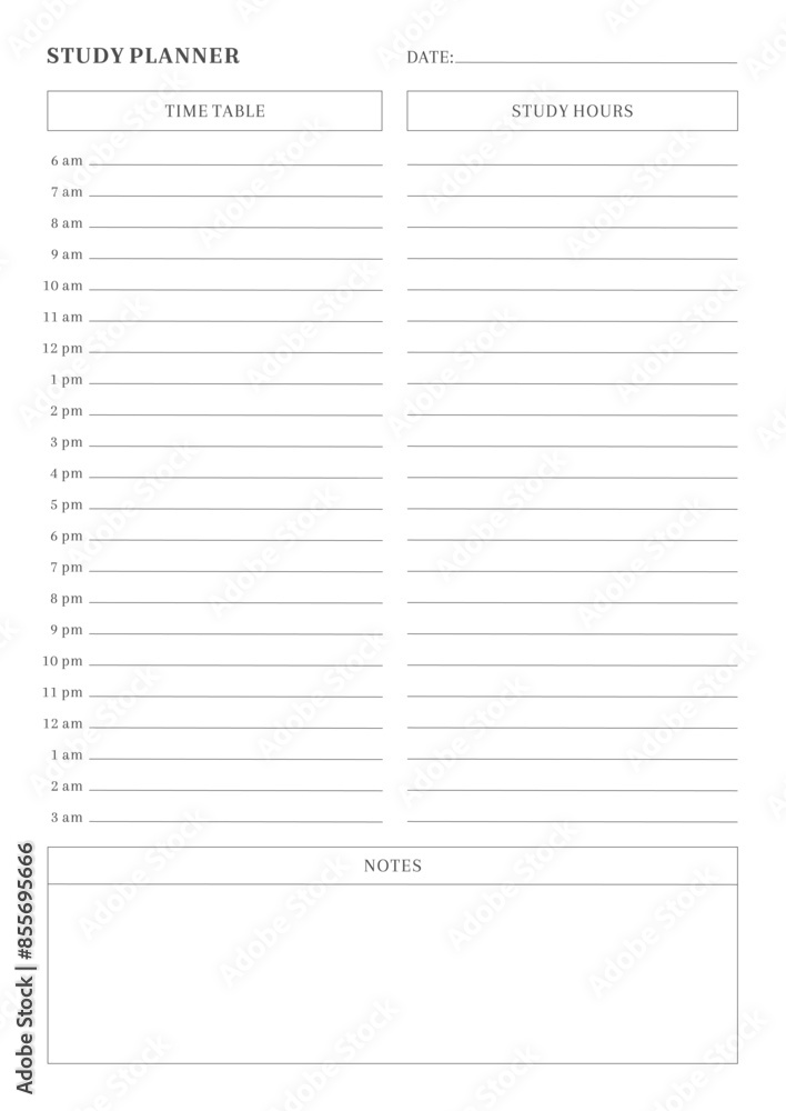 Study Planning Pages, Planner Sheets, Experience the efficiency and ...
