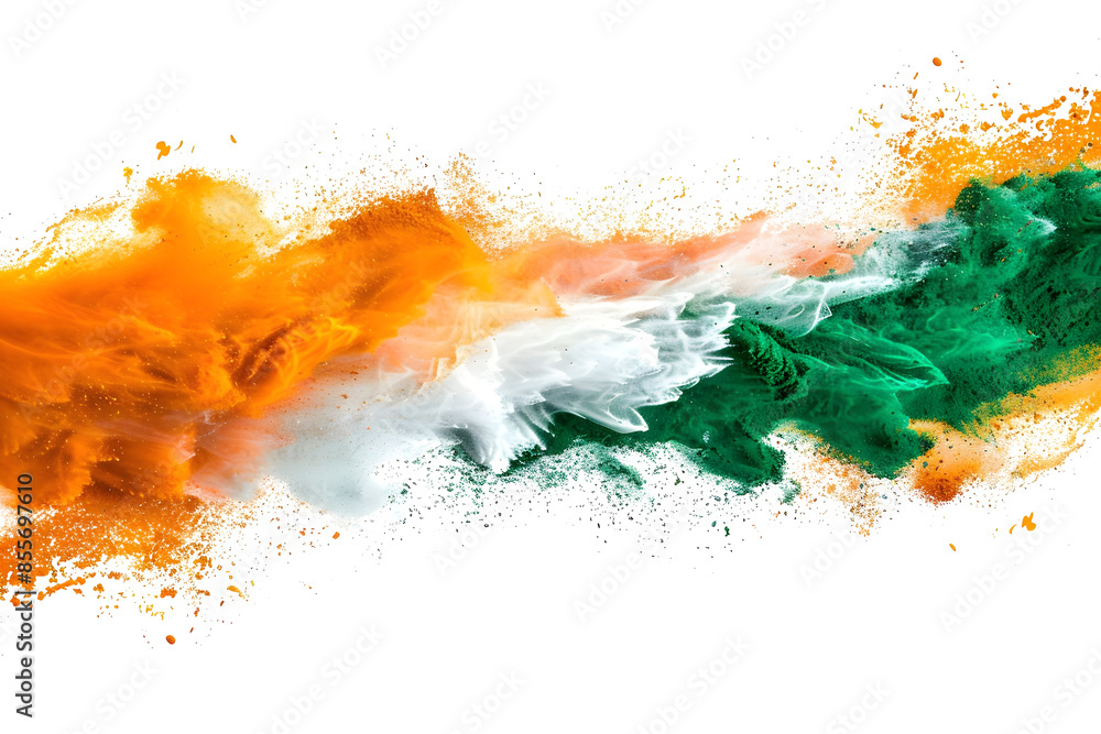 Indian flag colors splash isolated png transparent background Stock ...