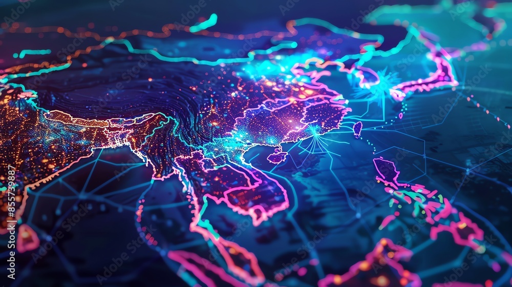 A Map of South East Asia with the map of singapore's , indonesia ...