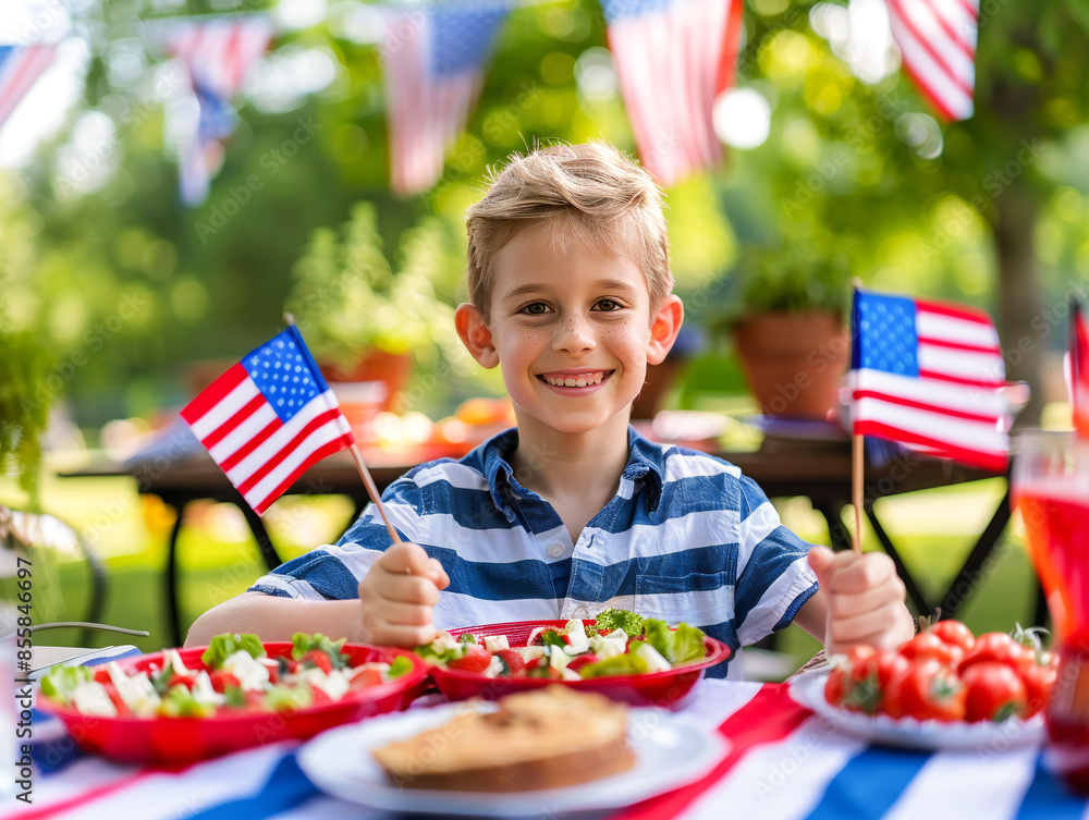 4th of July celebration in the colors of the U.S. flag Stock ...