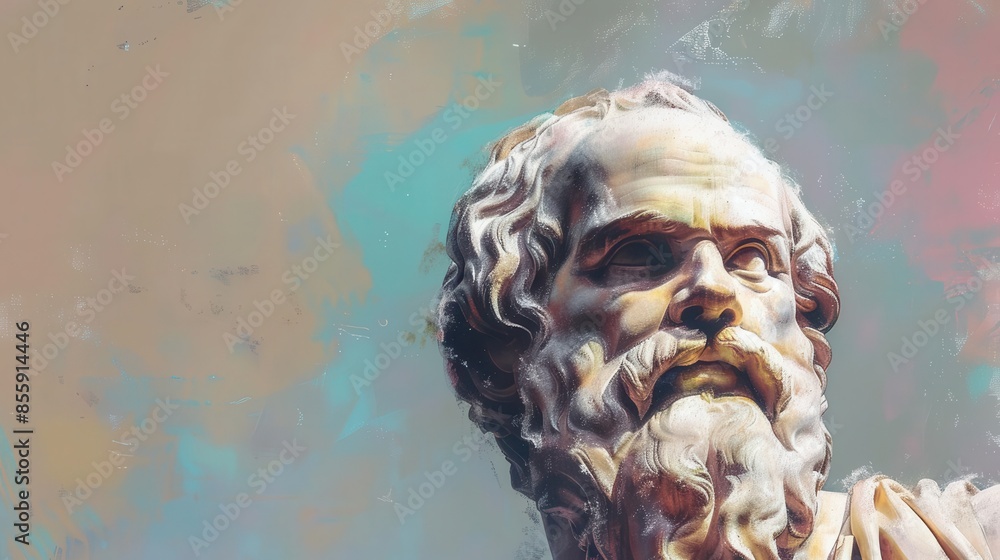 Ilustración de Stock ancient greek philosopher socrates sculpture ...