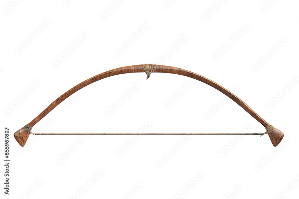 Vintage wooden bow isolated on a transparent background. perfect for ...