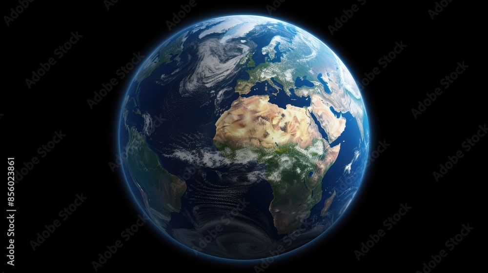 ðŸŒ A beautiful shot of planet Earth from space, showing the continents ...