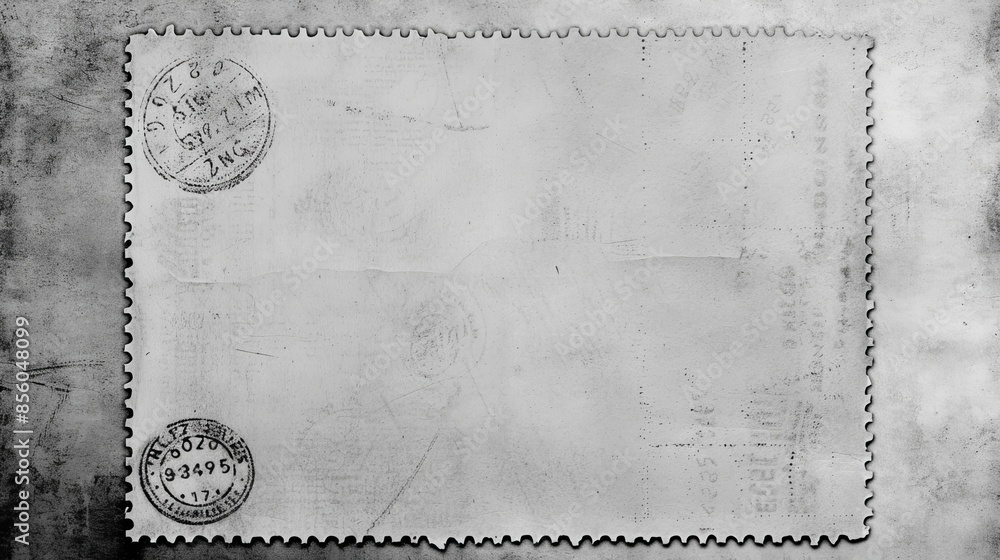 ภาพประกอบ Stock Vintage engraved grunge halftone postage stamp template ...