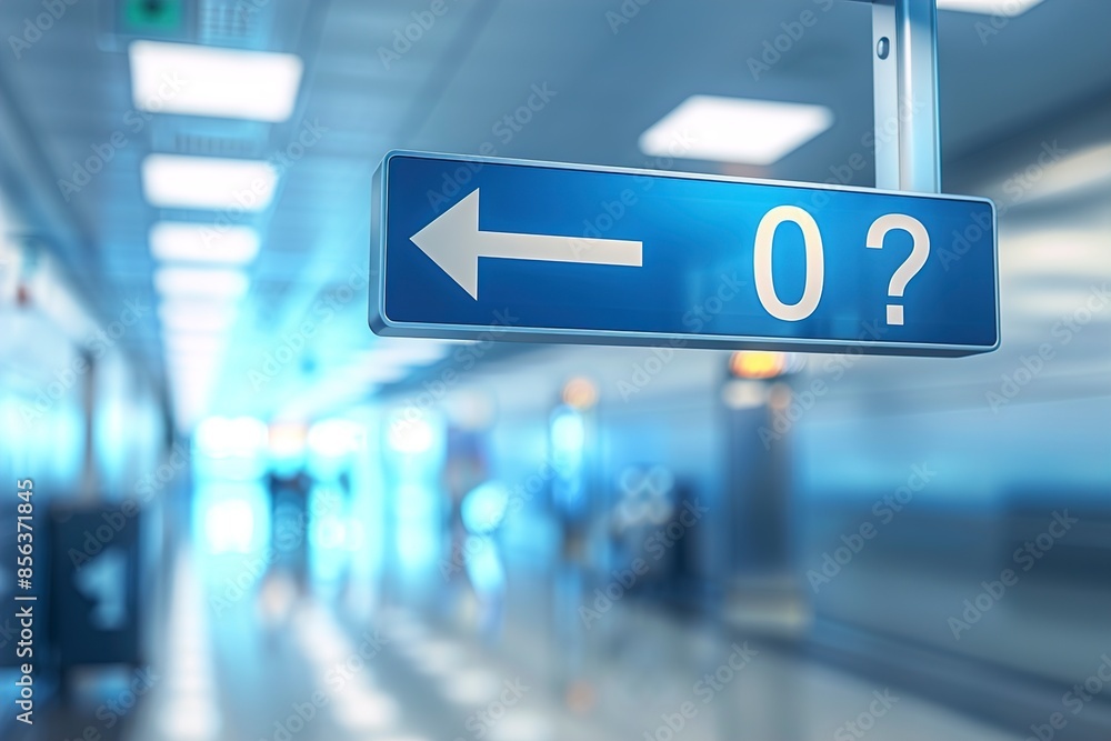 Airport Sign With Question Mark Information Word Arrow Stock Photo ...