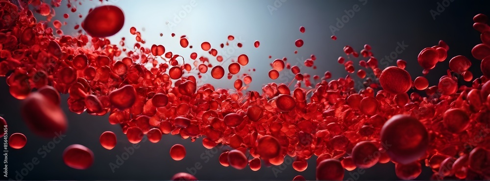 Ilustración de Stock Blood cell red blood vein flow platelet wave ...